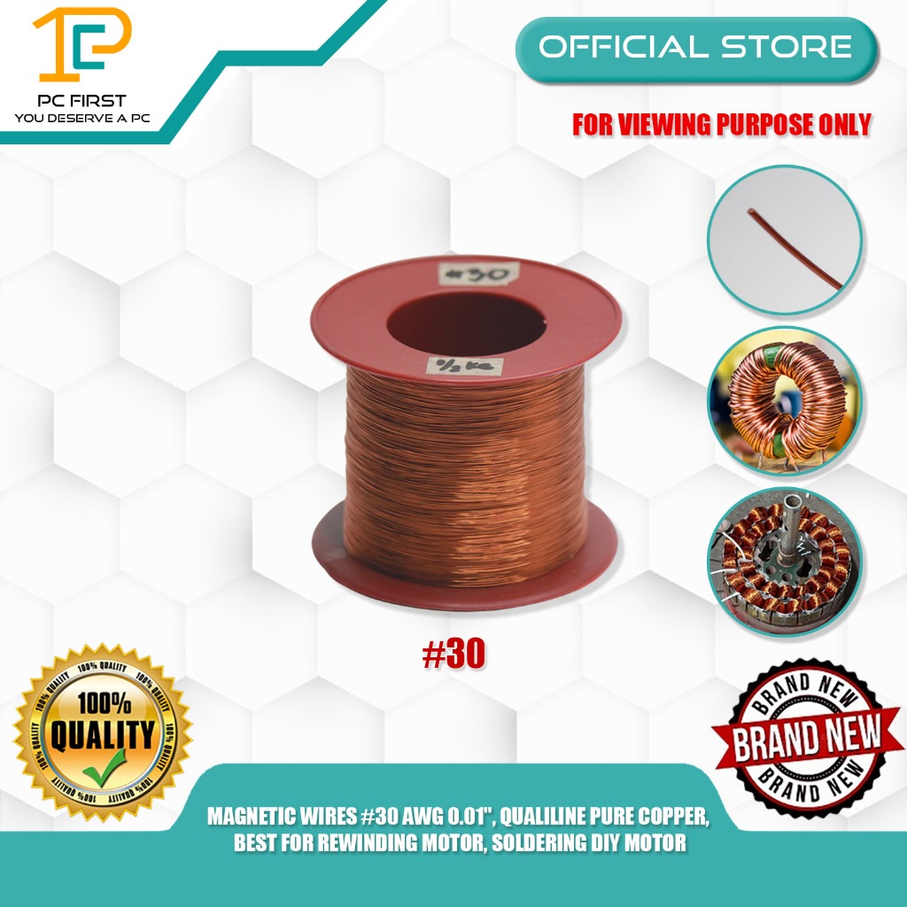 MAGNETIC WIRES #30 AWG 0.01", QUALILINE PURE COPPER, BEST FOR REWINDING ...