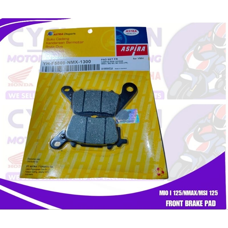 BRAKE PAD NMAX / MIO I 125 /MIO MX I 125 / AEROX ASPIRA | Shopee ...