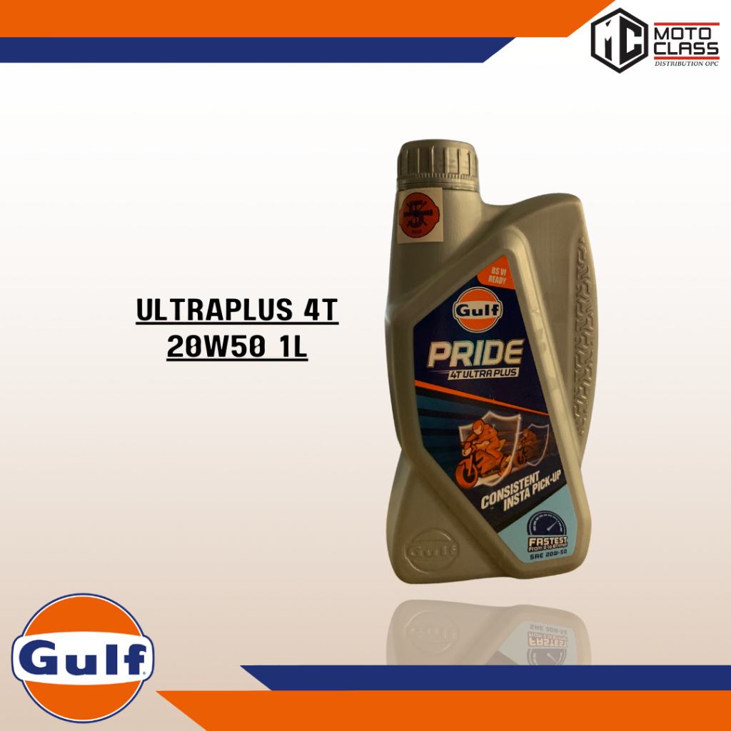 GULF OIL PRIDE 4T ULTRA PLUS 20W50 SEMI SYNTHETIC 1L110814 | Shopee ...