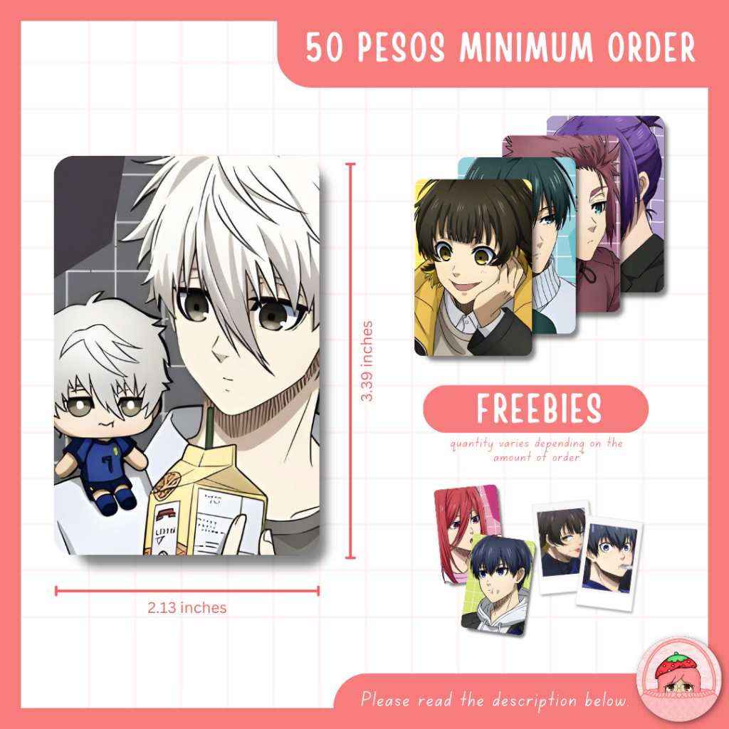[7 PCS SET] BLUE LOCK PROFILE ANIME PC PHOTOCARD UNOFFICIAL FANMADE ...