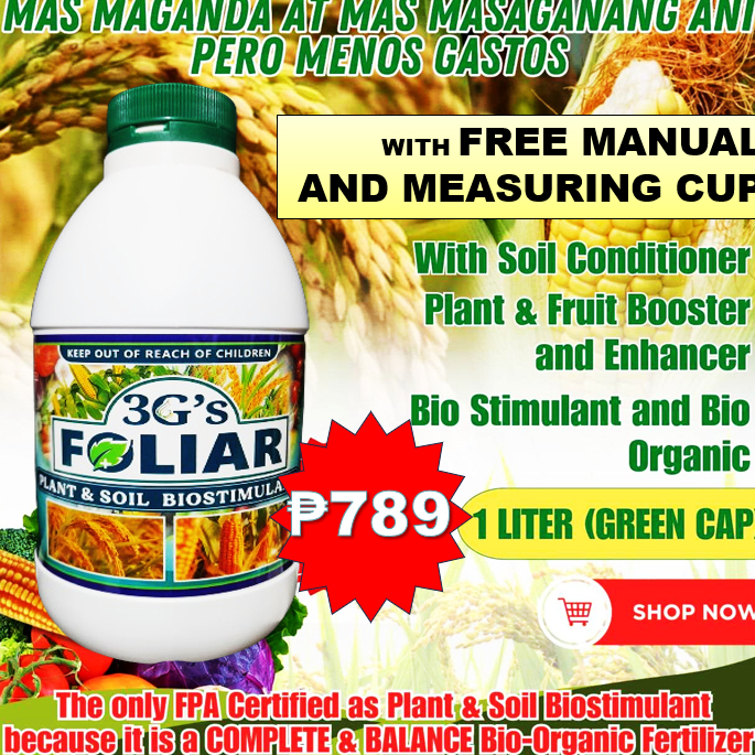 3GS SUPER FOLIAR (JAPAN TECHNOLOGY) SOIL & PLANT ADJUVANT, BIO ...