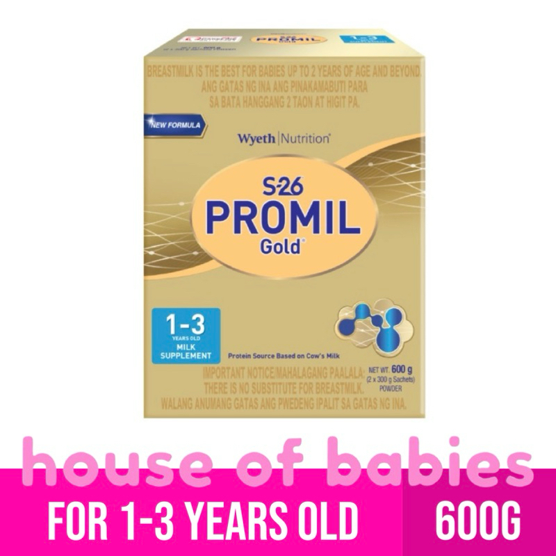 S-26 PROMIL GOLD THREE 600g for 1-3 Years Old Milk Supplement | Shopee ...