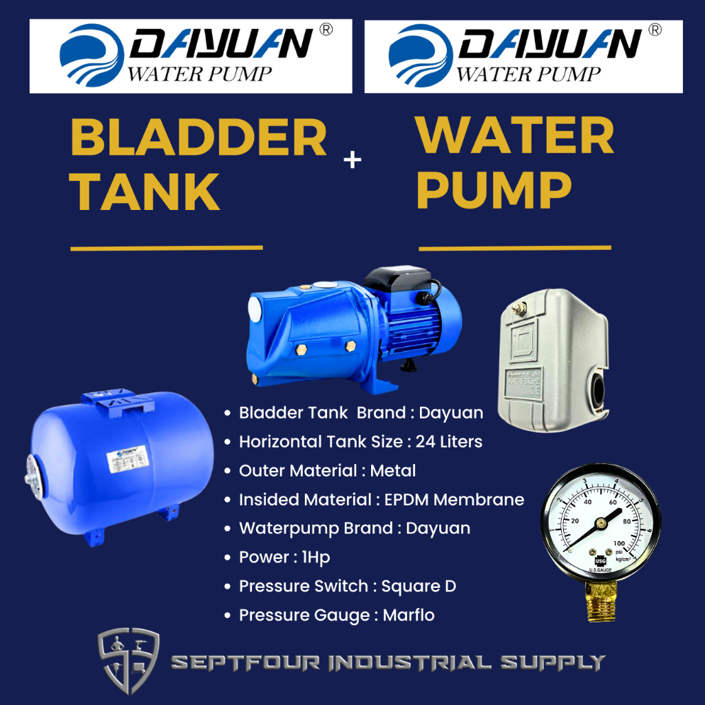 DAYUAN 1HP JET waterpump with 24L/36/50L/60L/80L/100L Dayuan Horizontal ...