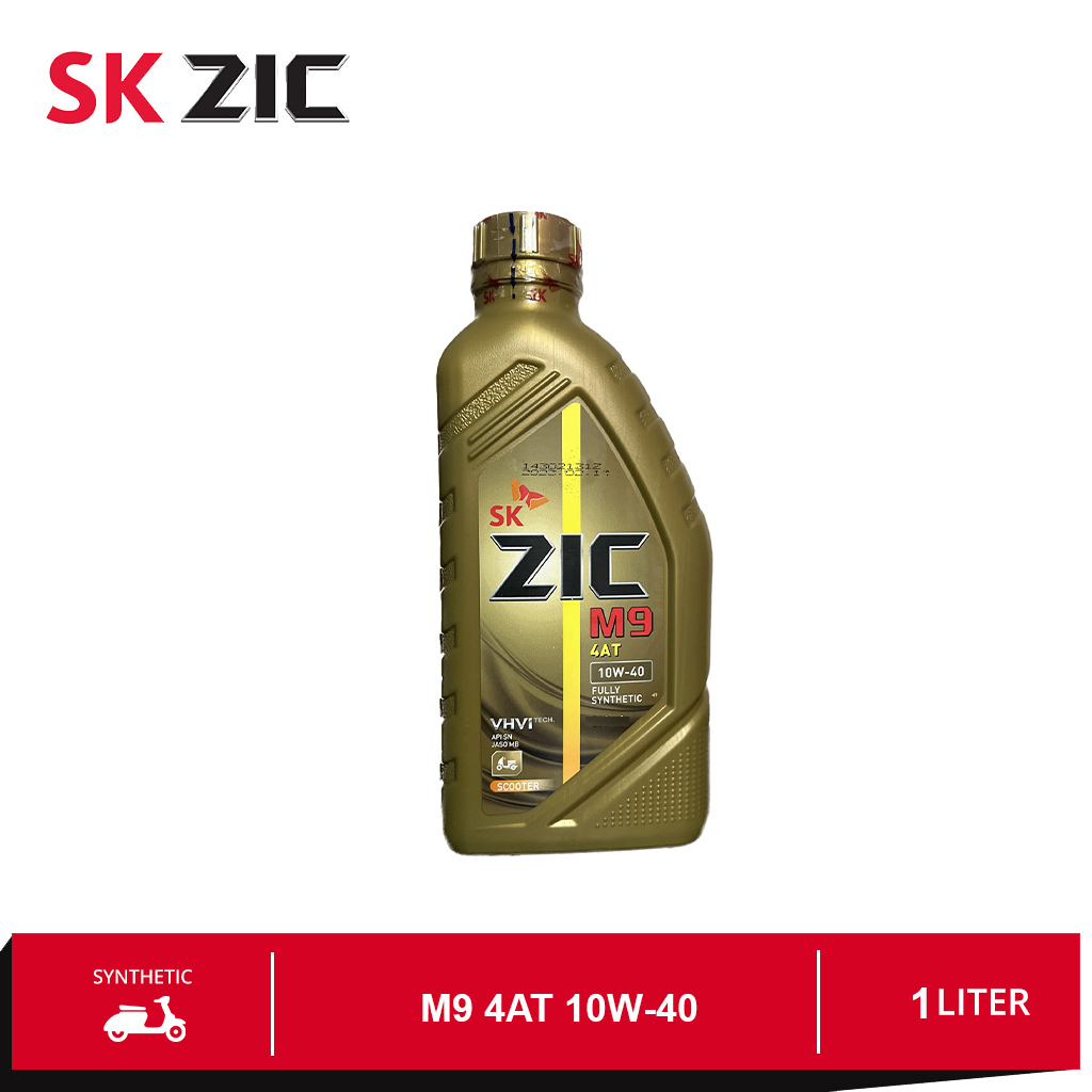 ZIC M9 4AT 10W-40 1 Liter Fully Synthetic Scooter Engine Oil | Shopee Philippines
