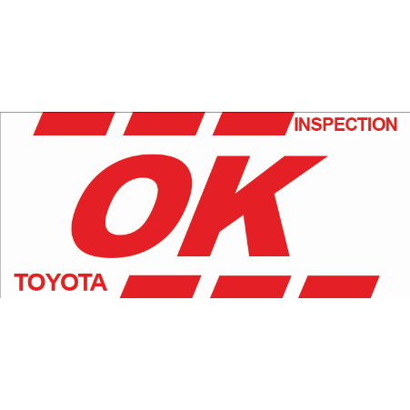 TOYOTA OK Inspection Sticker (pair) | Shopee Philippines