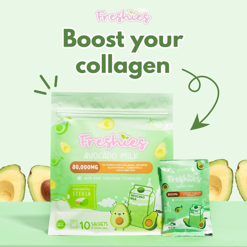 Freshies Avocado Milk Collagen 80,000 MG (10s) | Shopee Philippines