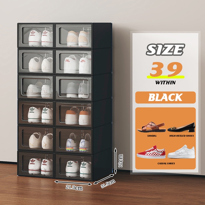 Large Shoes Box Storage Hard Plastic Case Shoe Rack Organizer ...
