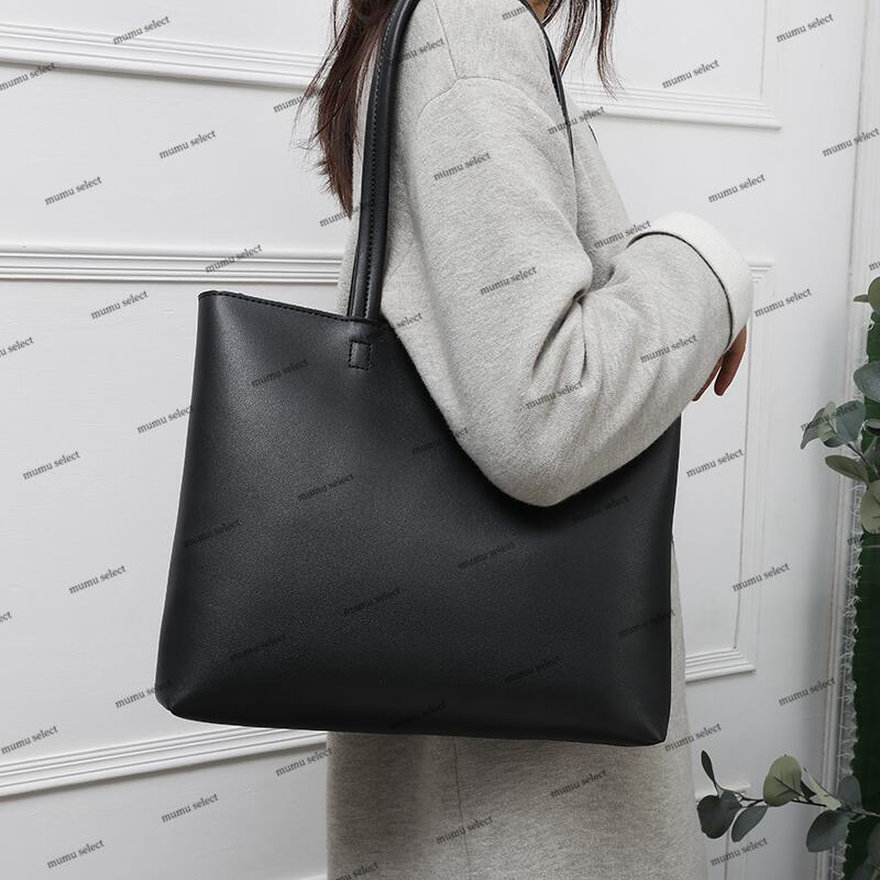 【High-End Mumu】M316 Leather Large Woman Shopping Tote Bag With Zipper ...