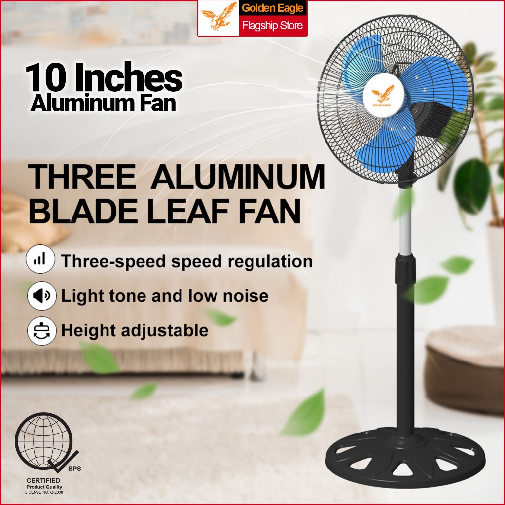 Golden Eagle 10" Industrial Aluminum Blade Electric Stand Fan, High ...