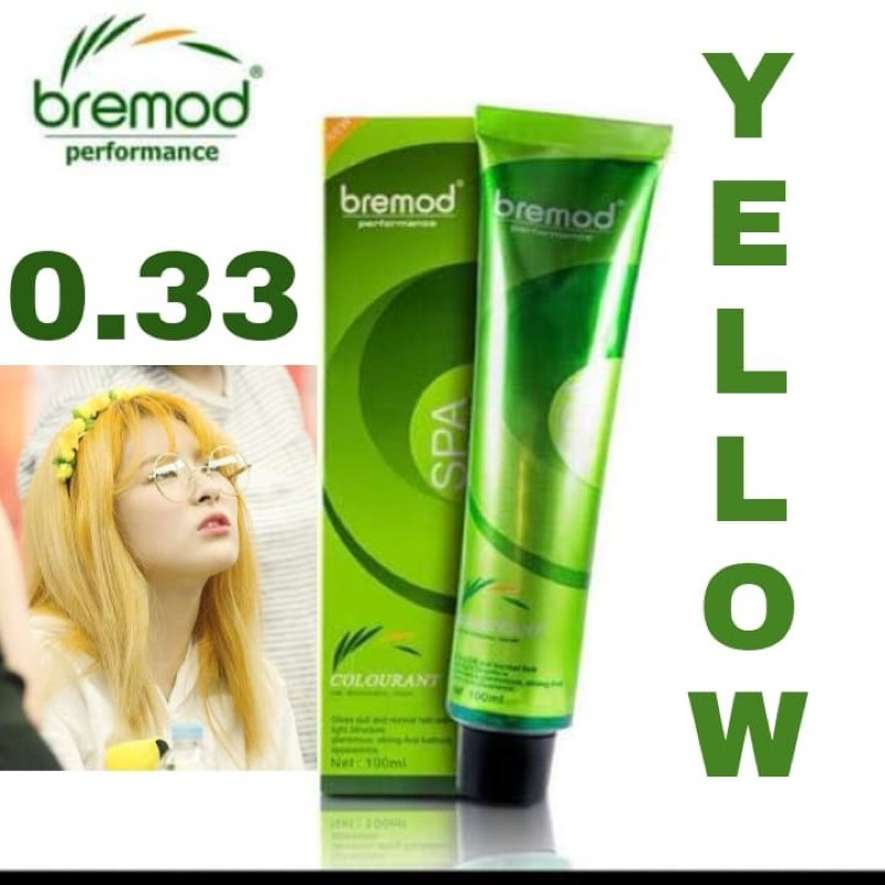 Bremod Hair color 0.33 Yellow hair Dye | Shopee Philippines