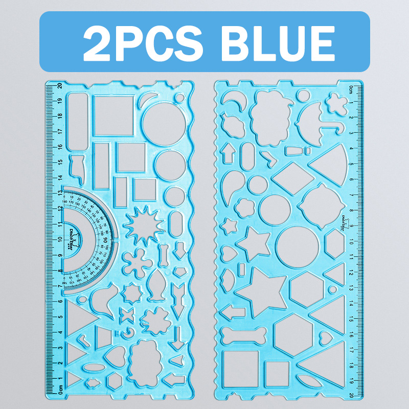 Multi Shaped Ruler Drawing Template Ruler Soft Plastic Lenticular ...