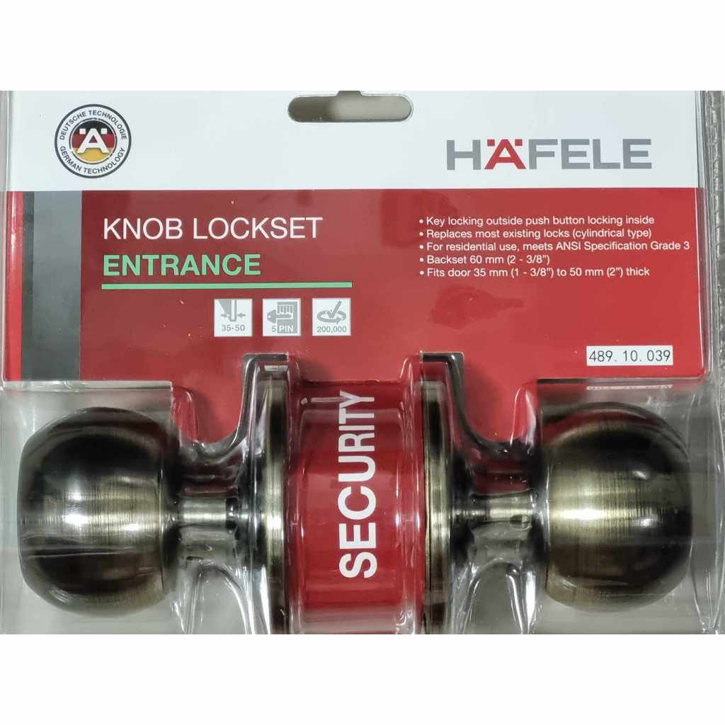 Hafele door knob entrance (ANTIQUE BRASS) | Shopee Philippines