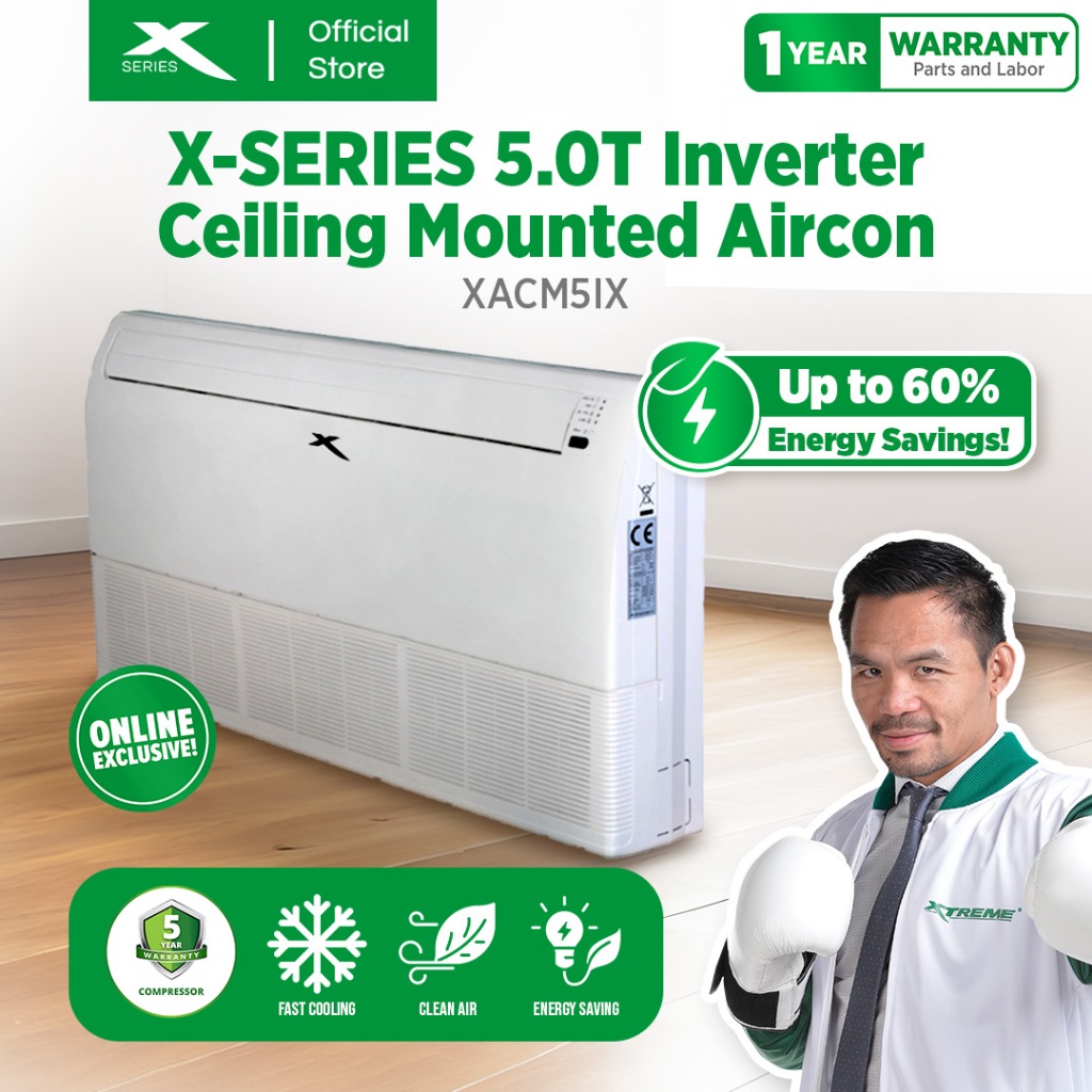 X-SERIES 5.0T Ceiling Mounted Aircon Inverter (XACM5iX) | Shopee ...