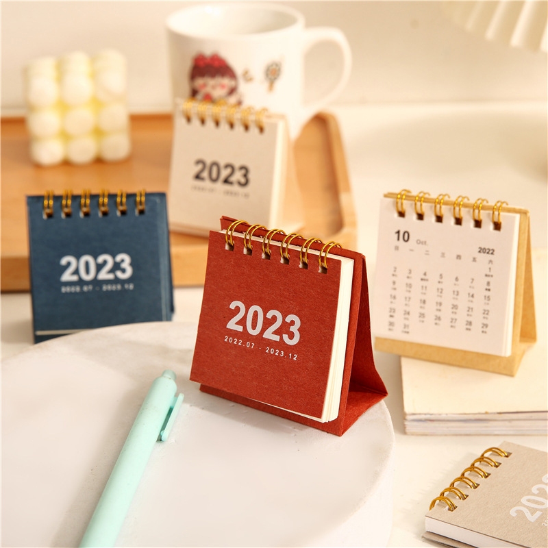 2024 Creative Simple Desktop Mini Desk Calendar Fresh Student Portable ...
