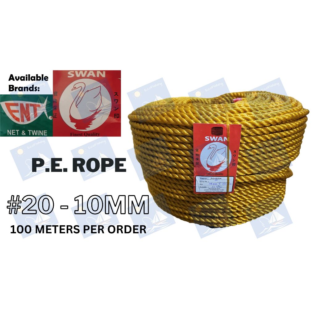 P.E. Rope #20(10mm) | SWAN | ENT | Twine | Lubid | Tali | Nylon Rope ...