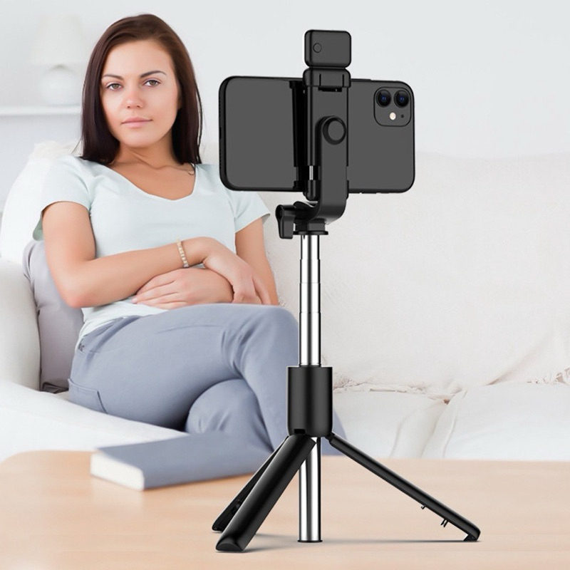 4 In 1 Tripod Phone Stand Holder Selfie Stick With Light Tripod Monopod