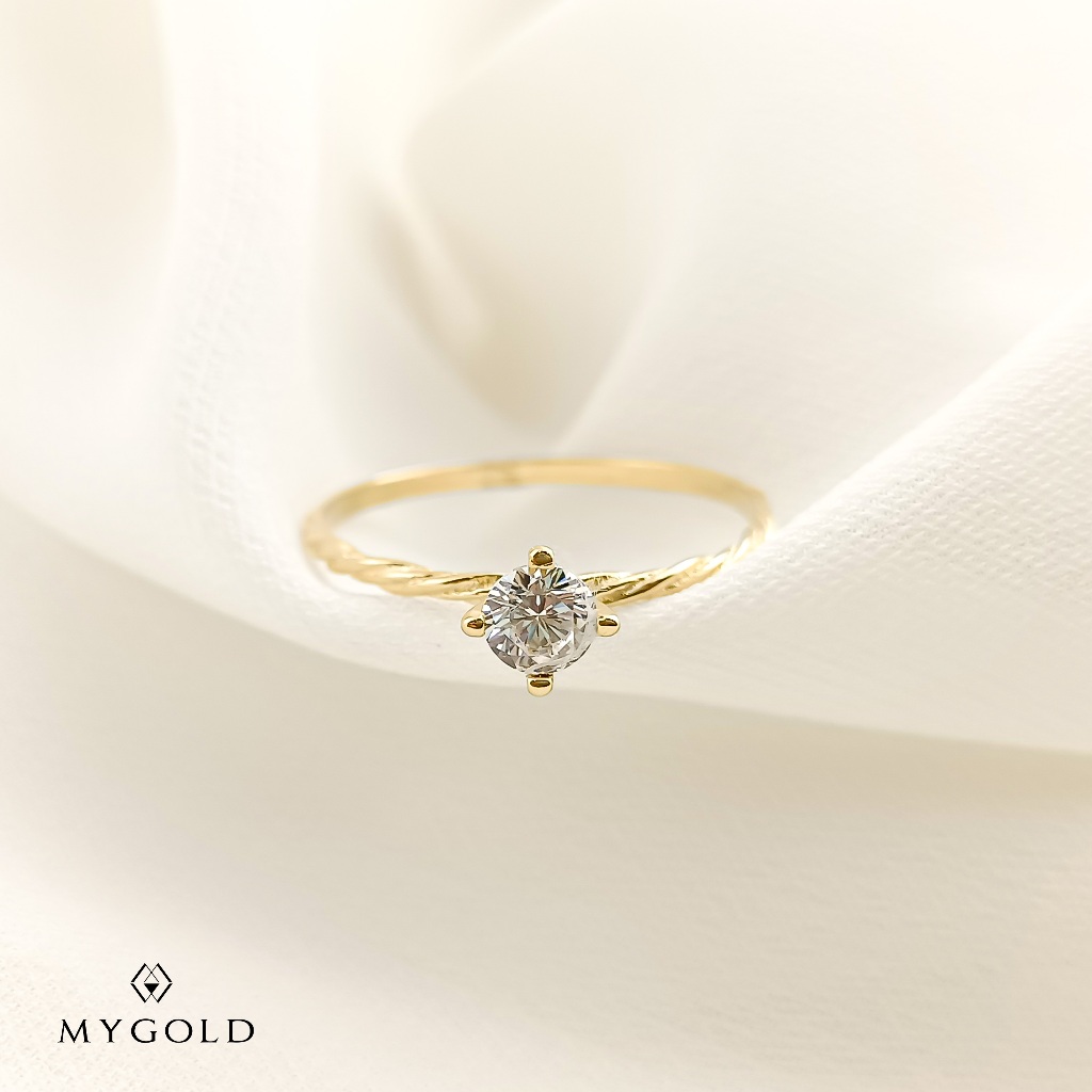 MyGold Pawnable & Authentic Patrice Solitaire Ring in 18K Saudi Gold | Shopee Philippines