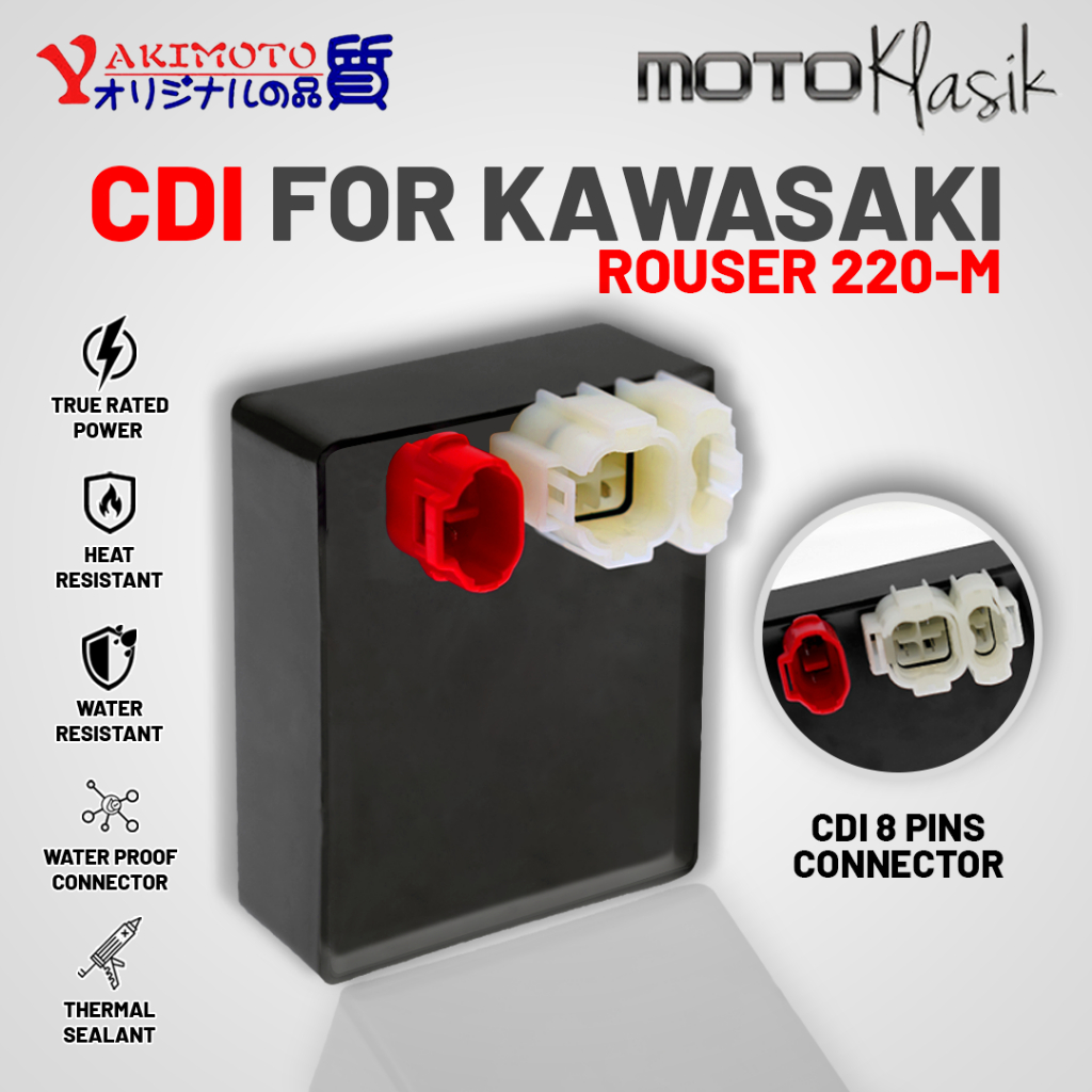 YAKIMOTO CDI FOR KAWASAKI ROUSER 220 8 PINS STOCK SIZE CAPACITOR ...