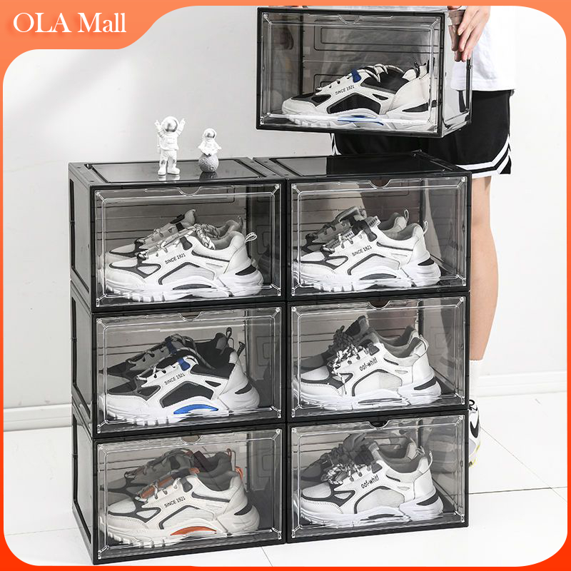 Acrylic Shoe Box Transparent Shoe Storage Box Shoe Rack Magnetic ...