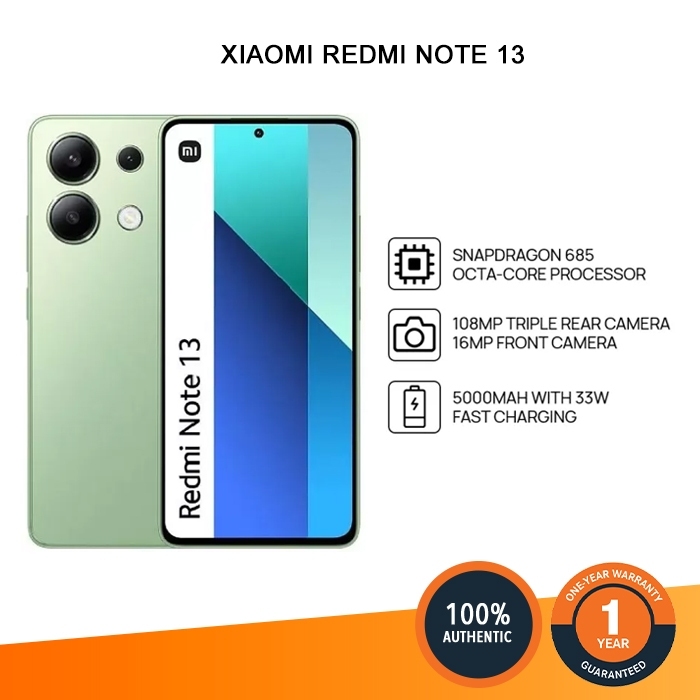 Xiaomi Redmi Note 13 8GB+128GB, Global Version | Shopee Philippines