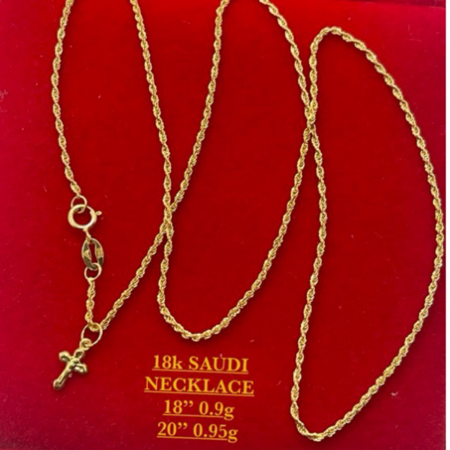 COD PAWNABLE 18K SAUDI GOLD NECKLACE | Shopee Philippines