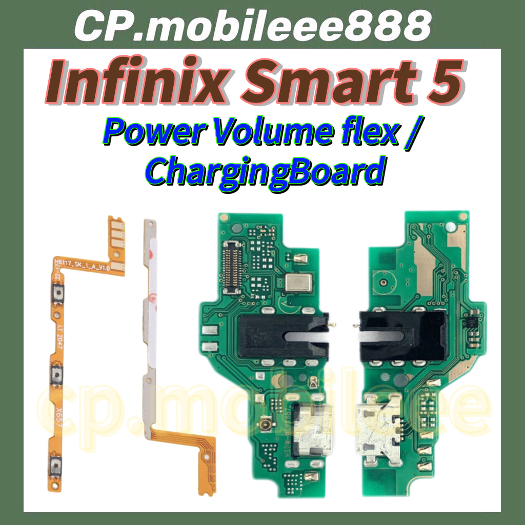 Infinix Smart 5 Power Volume Flex Button Switch USB Charging Port Board ...