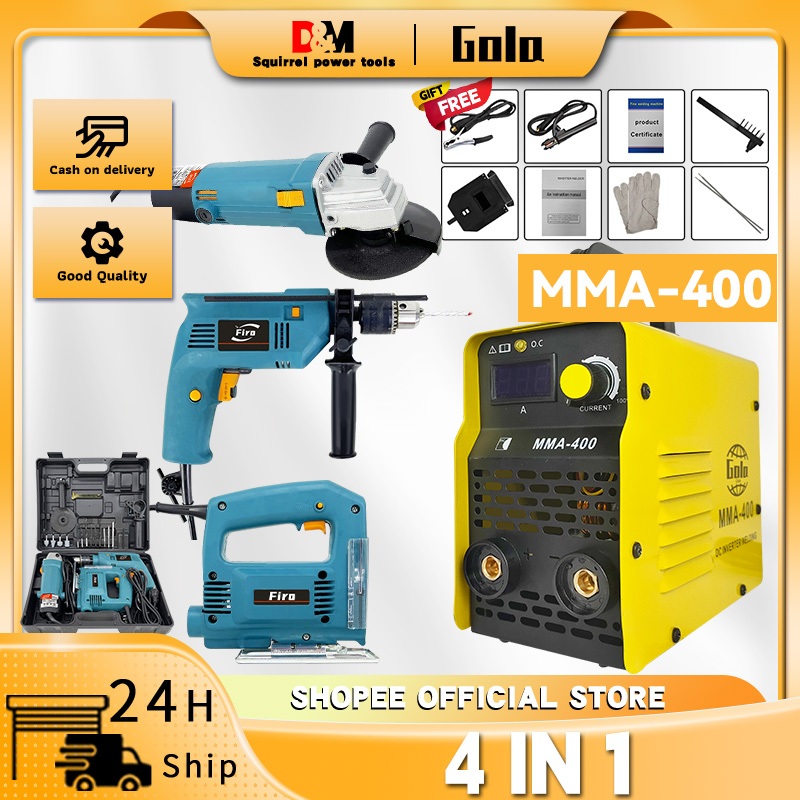 MMA-400 Portable IGBT Inverter Welding Machine+ 2in1 Heavy Duty and ...