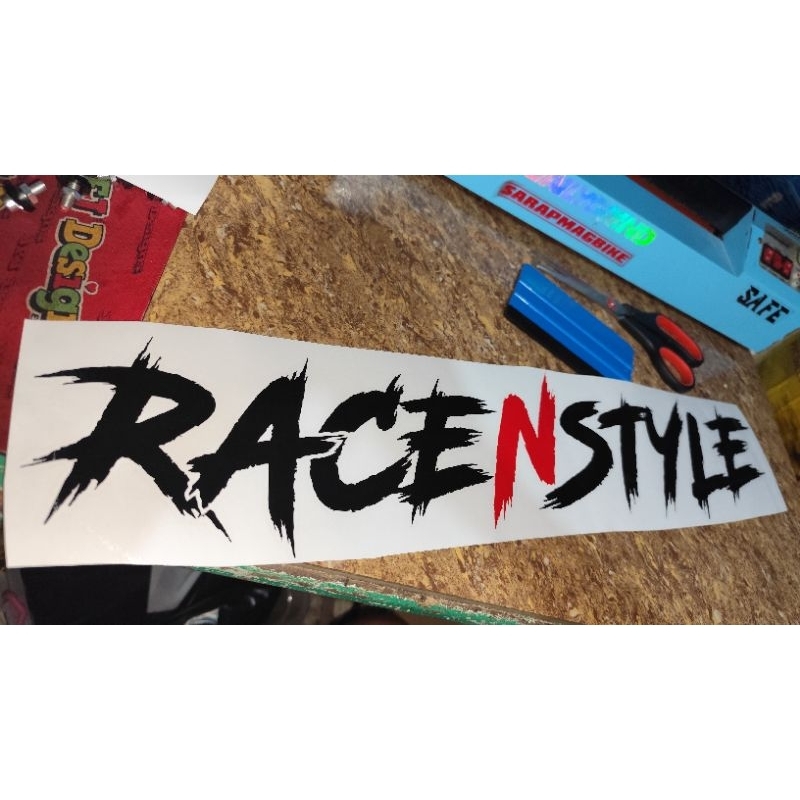 RACE N STYLE ORIGINAL CUTOUT VINYL STICKER FOR AUTO/MOTOR | Shopee ...