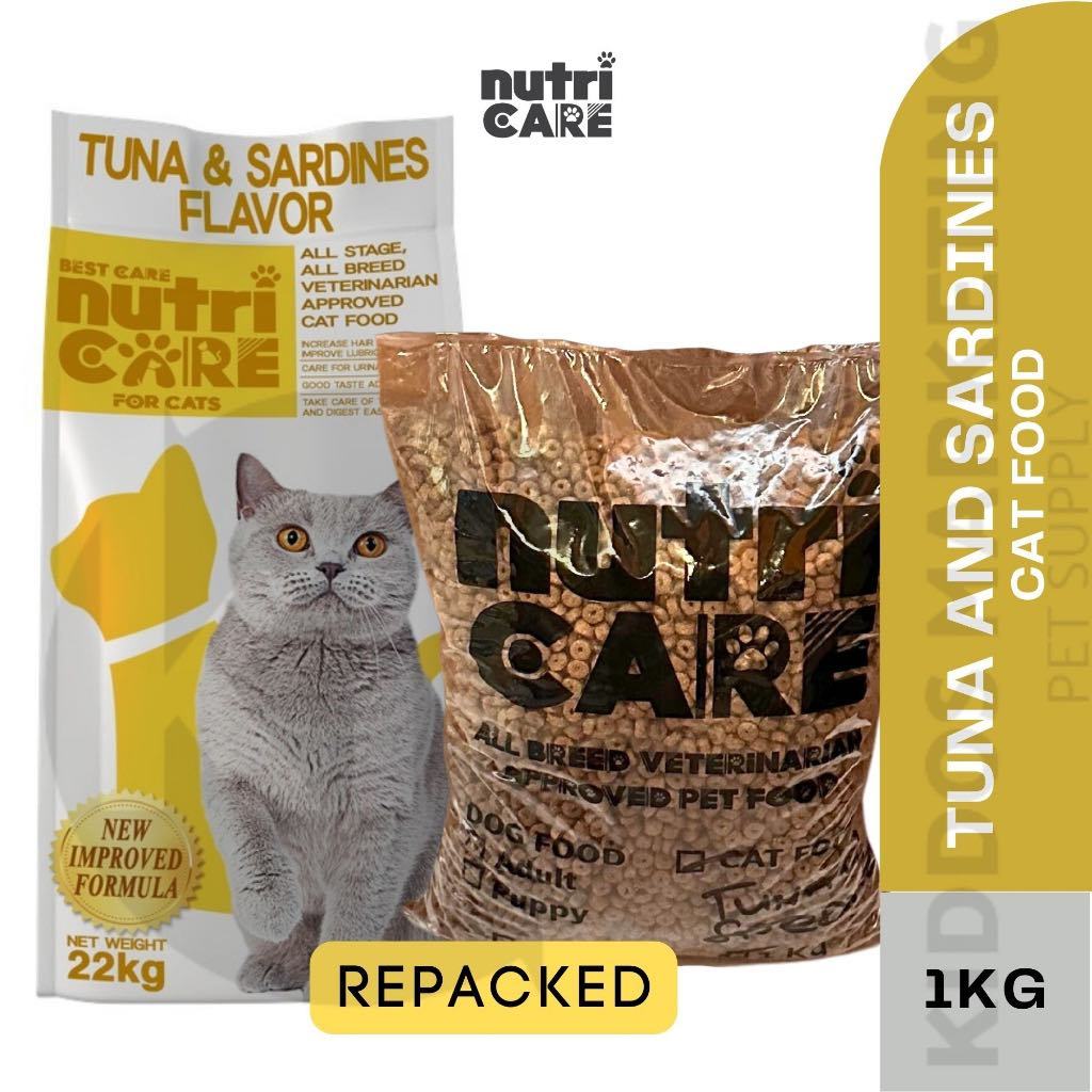 1kg Organic Cat Dry Salmon Tuna Food All Stages Adult Kitten Nutri Care ...