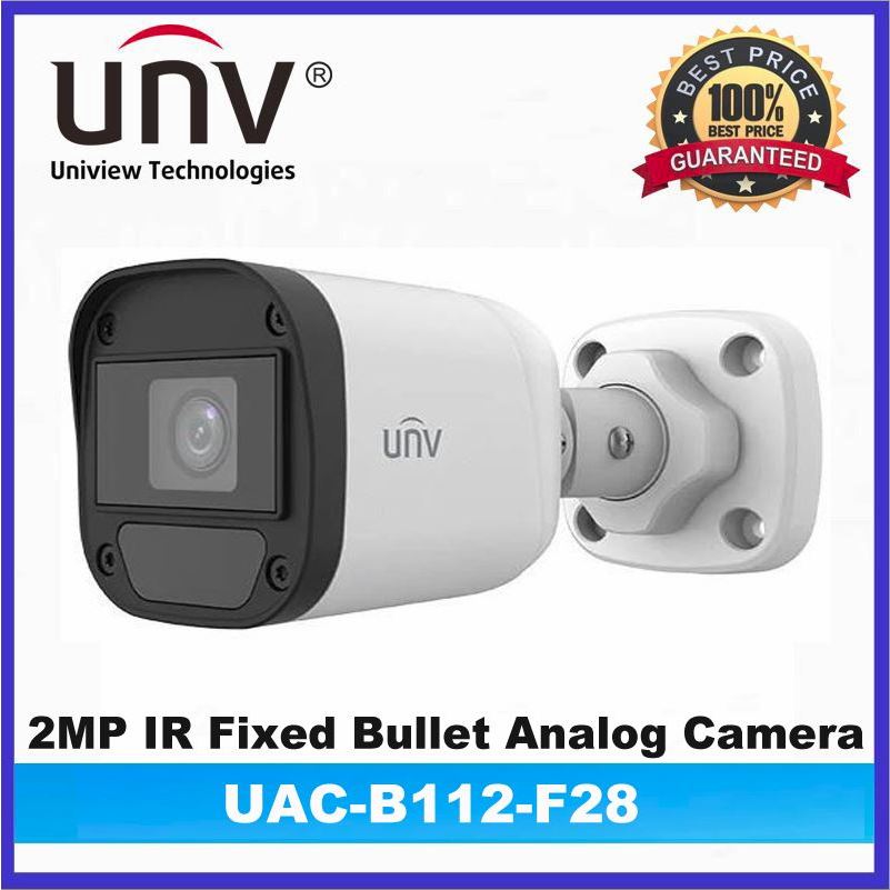 UNIVIEW UAC-B112-F28 BULLET OUTDOOR - UAC-T112-F28 DOME INDOOR 2MP IR FIXED CAMERA ANALOG CAMERA ...