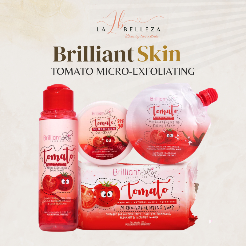 BRILLIANT SKIN ESSENTIAL TOMATO MICRO - EXFOLIATING FACIAL SET ...