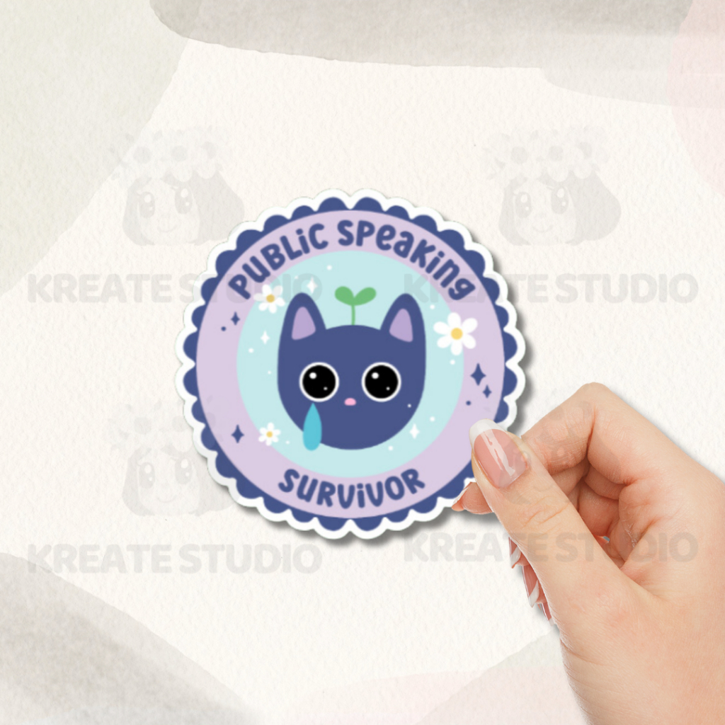 PUBLIC SPEAKING SURVIVOR | Laminated Waterproof Sticker for Tumblers ...