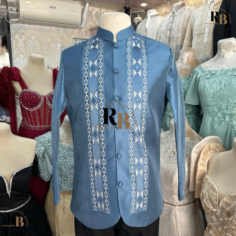 Modern Coat Barong (Metallic Gazar) / Groom / Graduation / Oath Taking ...