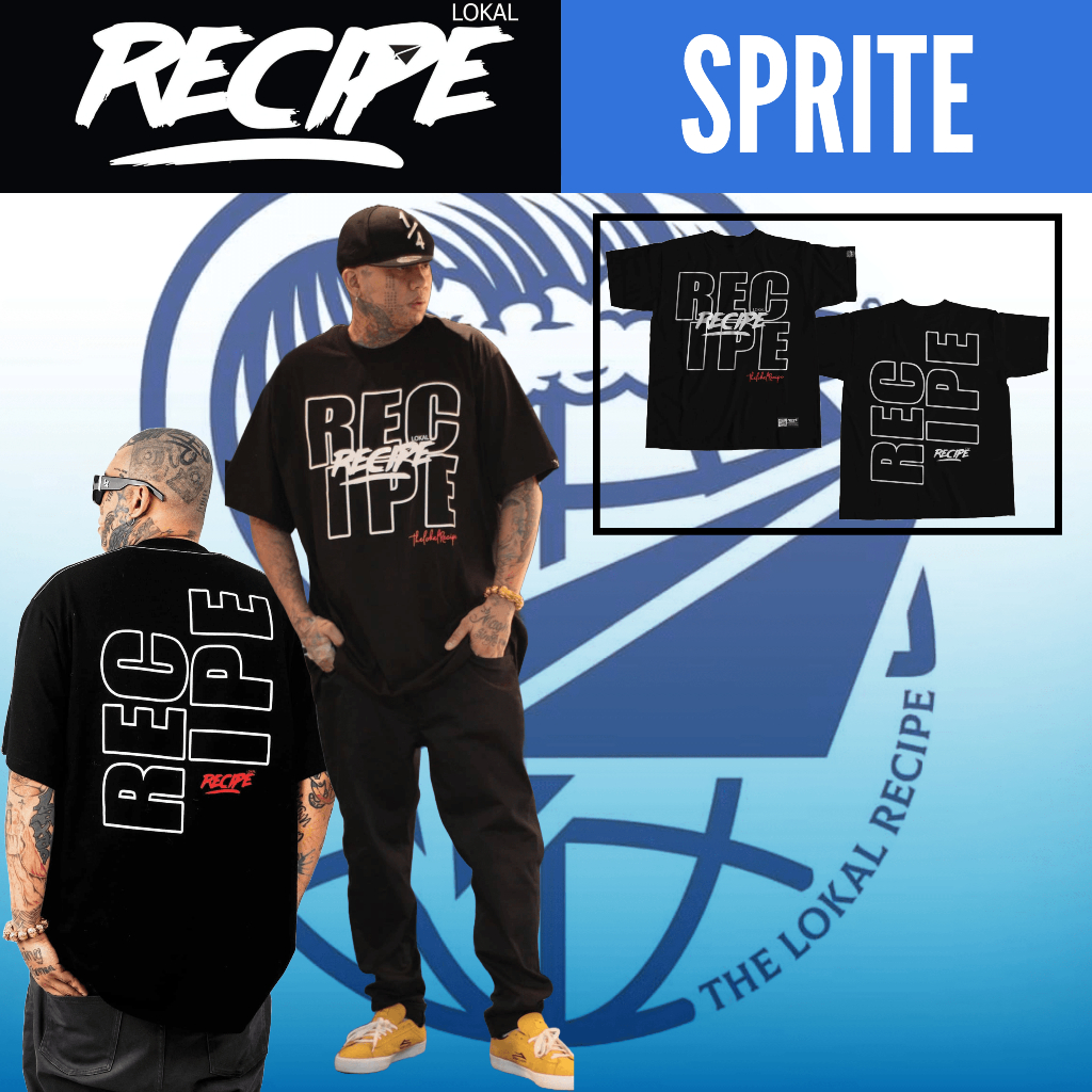 The Lokal Recipe Sprite Red & Black Shirt | Shopee Philippines