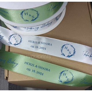 Customized Printed Ribbons for wedding Souvenirs and Giveaways | Shopee ...