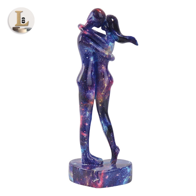 Modern Valentine's Day Gift Couple Kissing Statue Nordic Graffiti Lover ...