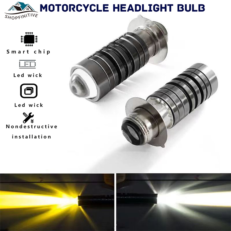 Universal Dual Color Motorcycle Headlight LED Headlight Hi/Lo Bulbs ...
