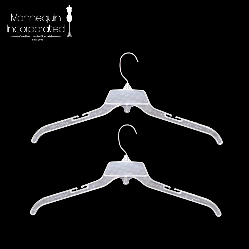 PLASTIC HANGER Shirt Top Hanger Smoke-484 17" pe hook (sold by 1/2 ...