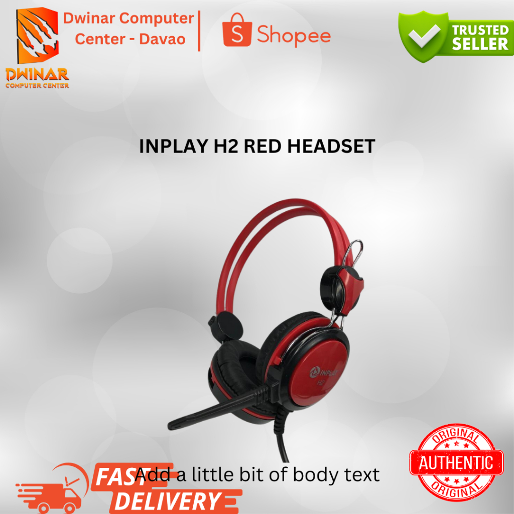INPLAY H2 RED HEADSET | Shopee Philippines