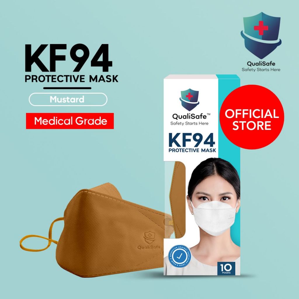 QUALISAFE PROTECTIVE MASK KF94 MASK MUSTARD 10 PCS PER BOX (LIMITED ...