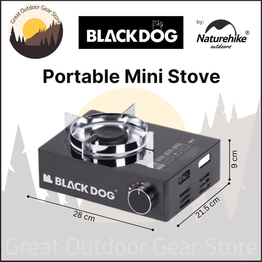 BLACKDOG FEAST Black Portable Mini High Power Butane Gas Stove 3.5kw ...
