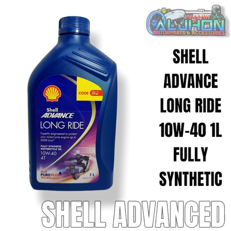 SHELL ADVANCE LONG RIDE 1L 10W-40 1L FULLY SYNTHETIC | Shopee Philippines