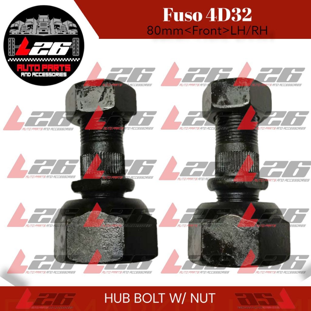 Mitsubishi Fuso 4D32 HUB BOLT W/ NUT FRONT 80mm RH/LH | Shopee Philippines