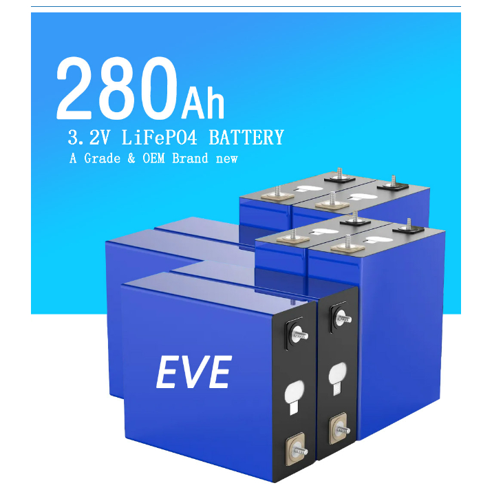 EVE 280AH Prismatic - Brandnew LifePO4 Battery 3.2V Lithium Iron Cells (4PCS ORDER PER ...