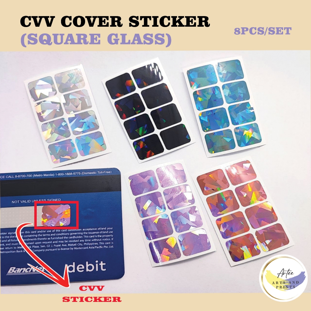 SQUARE CVV COVER STICKER FOR CREDIT/DEBIT CARD | Shopee Philippines