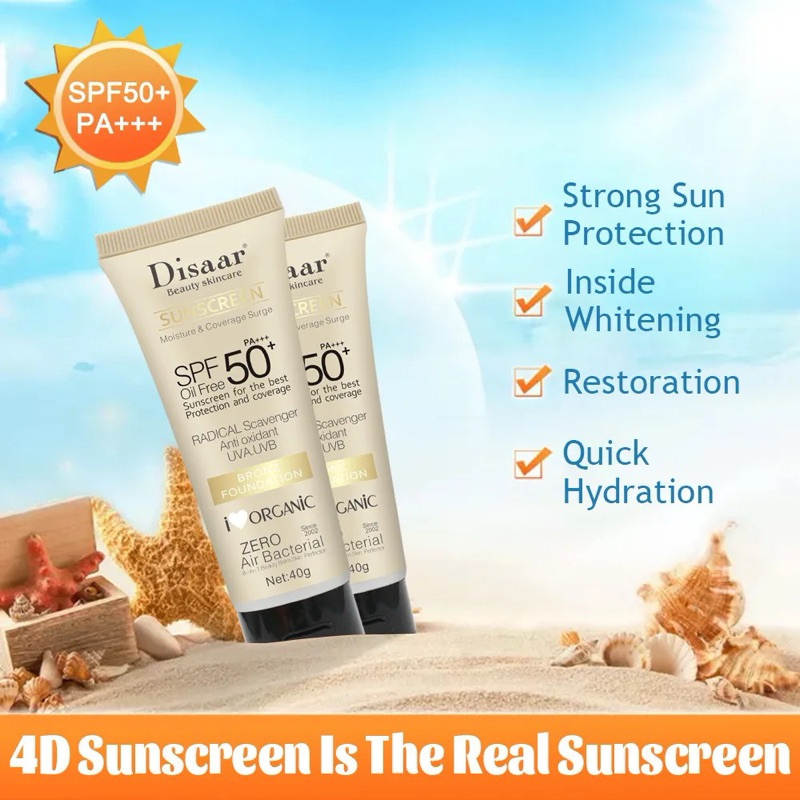 Disaar Tinted SunscreenSPF 50 Long-lasting sun protection, isolation ...