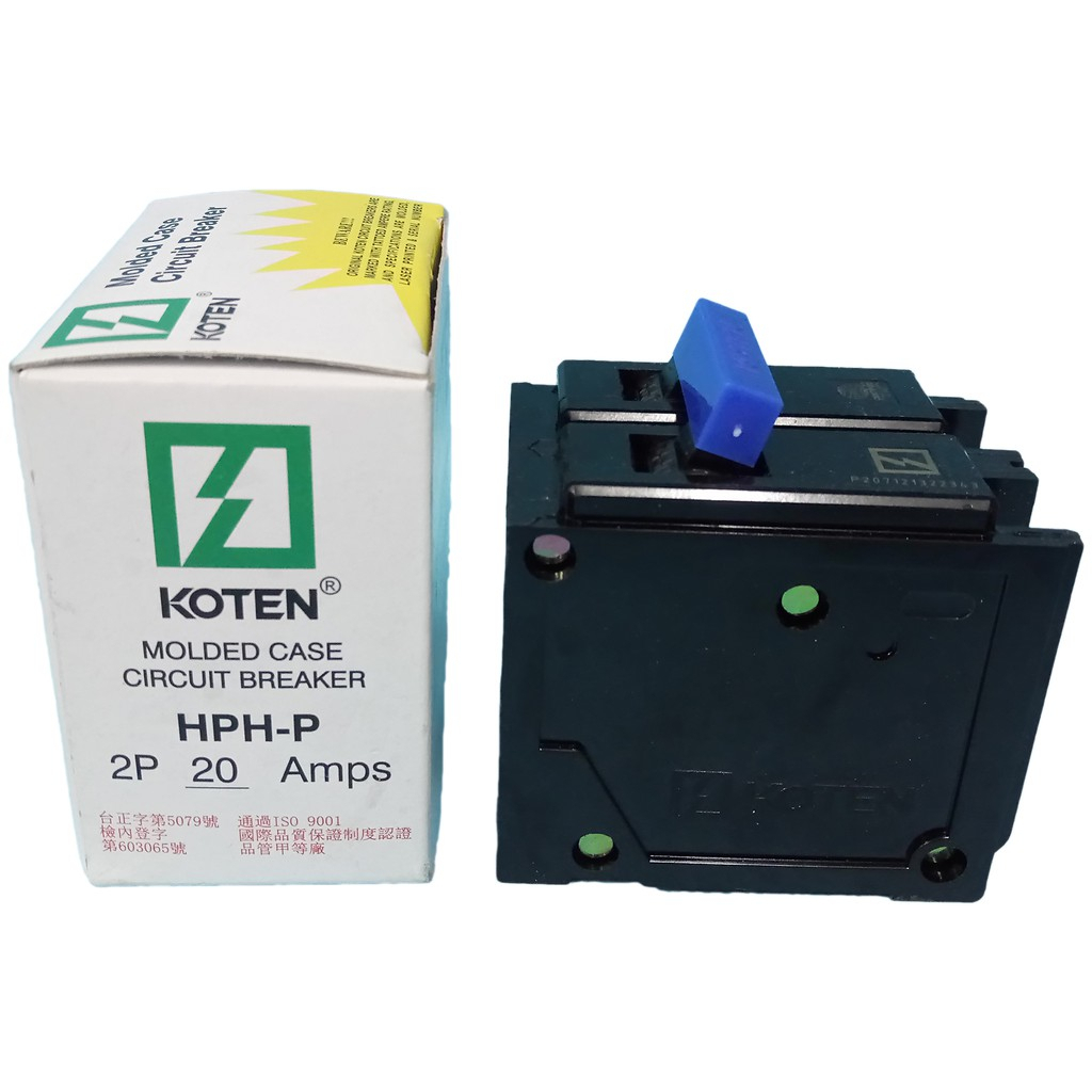 KOTEN Safety Circuit Breaker Molded Case Plug-In Type HPH-P 2P 2-Pole 20A 30A 60A 100A New ...