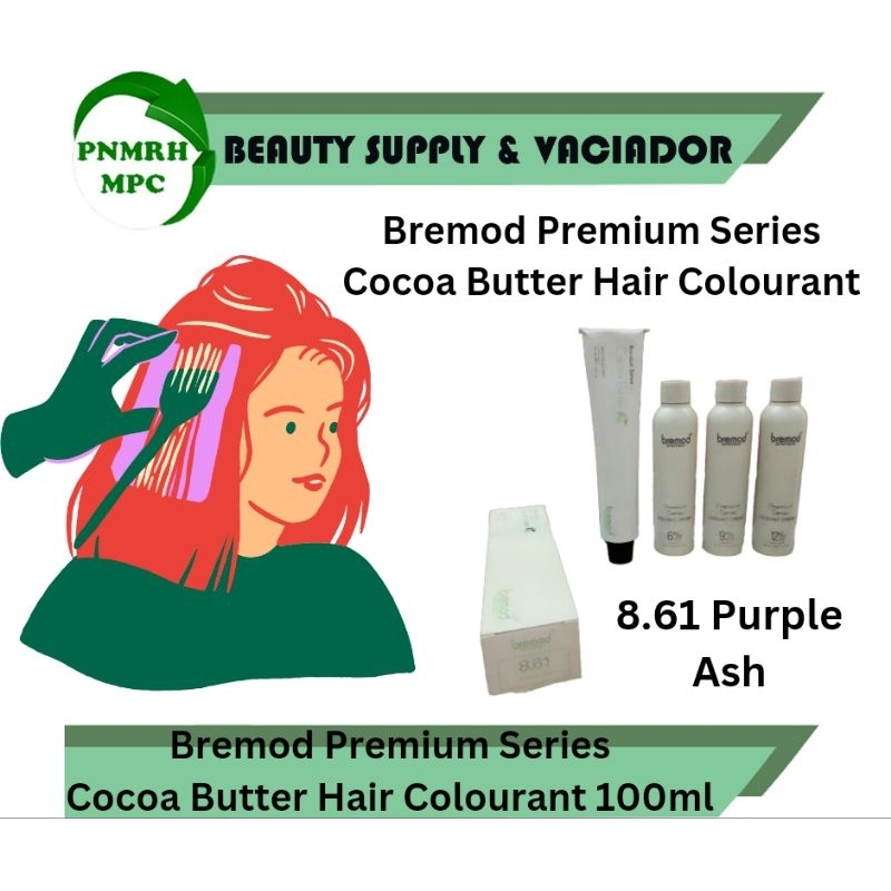 Bremod Cocoa Butter Hair Colourant Premium Series Permanent Hair Color ...