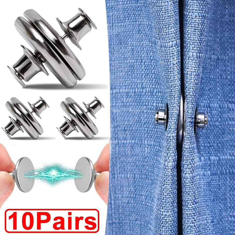 5 Pairs Curtain Magnetic Buckle Curtain Clasp Free Removable Prevent ...
