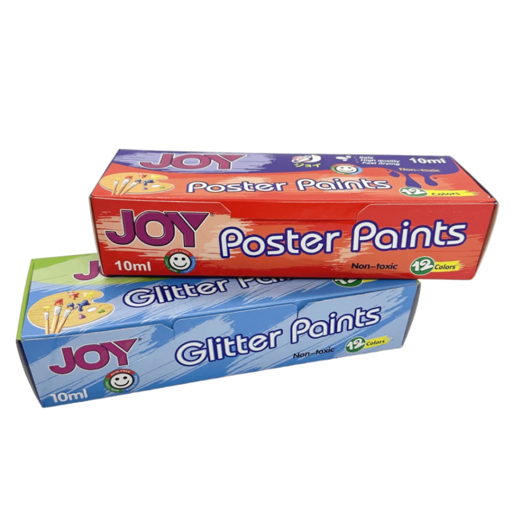 Joy poster paints and glitter paints / 12"s*10ml / assorted | Shopee ...